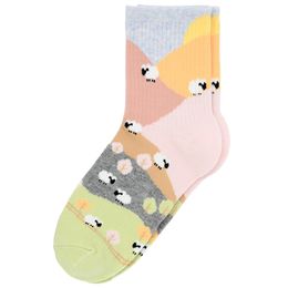 Gina Benotti 1 Paar Damen Tennissocken mit buntem Motiv