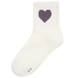 Gina Benotti 1 Paar Damen Tennissocken mit Herz-Motiv