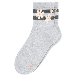 Gina Benotti 1 Paar Damen Tennissocken mit Blumen-Motiv