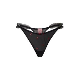 Hunkem&ouml;ller Hunkem&ouml;ller String 'Chelsey ' Damen Gr&ouml;&szlig;e M grasgr&uuml;n / blutrot / schwarz