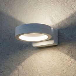 LINDBY LED-Au&szlig;enwandleuchte Selviro, wei&szlig;, &Oslash; 20 cm, IP65