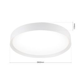 Orion LED-Deckenleuchte VARIO, &Oslash; 60 cm, wei&szlig;, Metall, CCT, dimmbar