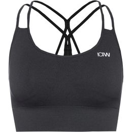 ICANIWILL Sport-BH 'Define' Damen Gr&ouml;&szlig;e XS schwarz / wei&szlig;