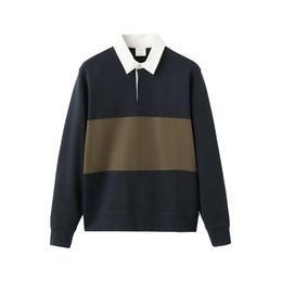 Mango Man Sweatshirt 'PETERB' Herren Gr&ouml;&szlig;e M navy / khaki / wei&szlig;