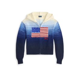 Polo Ralph Lauren Strickjacke Damen Gr&ouml;&szlig;e S blau / navy / dunkelrot / wei&szlig;