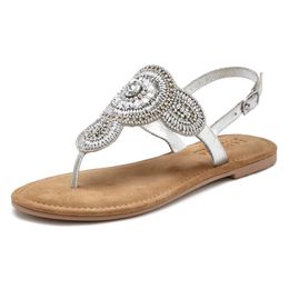 Lascana T-Bar Sandals female size 40 Brown / Silver