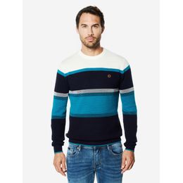 Koroshi Pullover Herren Gr&ouml;&szlig;e M grau / mint / schwarz / wei&szlig;