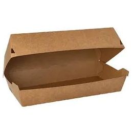 Papstar Baguetteboxen, Pappe "pure" 7,5 cm x 10,7 cm x 22 cm braun "100% Fair" gro&szlig; 175 St&uuml;ck