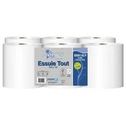Paperdi Paperblue Essuie Tout Handtuchrollen Autocut, 2-lagig, 140 m 1 Karton = 6 Rollen