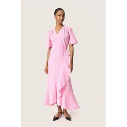 Soaked in Luxury Kleid in Pink/ Wei&szlig; - 55% | Gr&ouml;&szlig;e XL | Damen-kleider