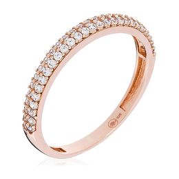 OR &Eacute;CLAT Ros&eacute;gold-Ring "Amour Innocent" mit Edelsteinen - 79% | Gr&ouml;&szlig;e 60 | Schmuck