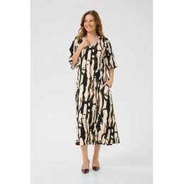 Culture Kleid in Schwarz/ Creme - 64% | Gr&ouml;&szlig;e L | Damen-kleider