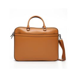 Victor & Hugo Paris Leder-Aktentasche "Tonio" in Hellbraun - (B)41 x (H)29,5 x (T)8,5 cm - 78% | Herrentaschen
