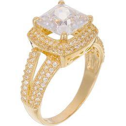 OR &Eacute;CLAT Gold-Ring "Carr&eacute; d'Amour" mit Edelsteinen - 78% | Gr&ouml;&szlig;e 48 | Schmuck