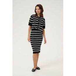 Kaffe Cardigan "Lizza" in Schwarz/ Wei&szlig; - 57% | Gr&ouml;&szlig;e XL | Damen-pullover-cardigans