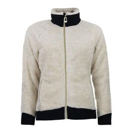 Peak Mountain Fleecejacke "Achef" in Creme/ Schwarz - 66% | Gr&ouml;&szlig;e XL | Damenjacken
