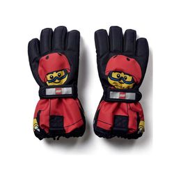 Lego Ski-/ Snowboardf&auml;ustlinge "Agan" in Rot/ Schwarz - 47% | Gr&ouml;&szlig;e 158/164 | Kinderhandschuhe