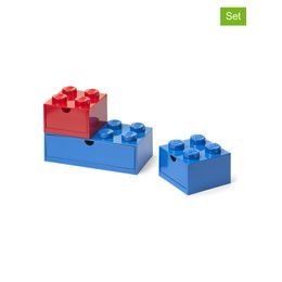Lego 3er-Set: Schubladenboxen in Blau/ Rot - 40% | Kisten-koerbe