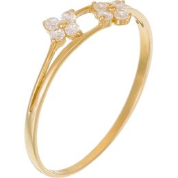 OR &Eacute;CLAT Gold-Ring "Rencontre florale" mit Edelsteinen - 77% | Gr&ouml;&szlig;e 58 | Schmuck