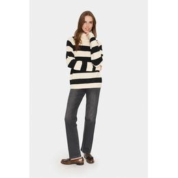 Saint Tropez Rollkragenpullover in Beige/ Schwarz - 57% | Gr&ouml;&szlig;e S | Damen-pullover-cardigans