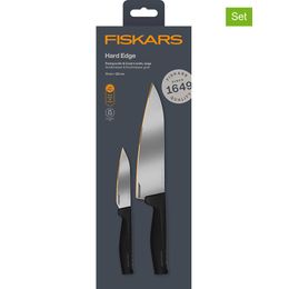 Fiskars 2er-Set: K&uuml;chenmesser "Hard Edge" in Schwarz/ Silber - 27% | Kuechenhelfer