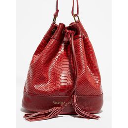 Victor & Hugo Paris Leder-Umh&auml;ngetasche "Cerise" in Rot - (B)32 x (H)28 x (T)14 cm - 75% | Damen-taschen