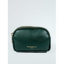 Victor & Hugo Paris Leder-Geldb&ouml;rse "Gema" in Dunkelgr&uuml;n - (B)15 x (H)10 x (T)5 cm - 61% | Portemonnaies-etuis