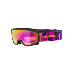 Alpina Ski-/ Snowboardbrille "Scarabeo JR" in Schwarz/ Pink/ Gelb - 34% | Kinder-austruestung-accessoires