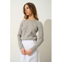AUTHENTIC CASHMERE Kaschmir-Pullover "Ep&eacute;na" in Hellgrau - 57% | Gr&ouml;&szlig;e S | Damen-pullover-cardigans