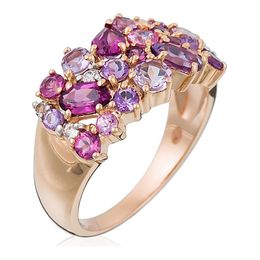 DIAMANTA Gold-Ring "Cotton candy" mit Edelsteinen - 75% | Gr&ouml;&szlig;e 52 | Schmuck