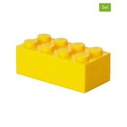 Lego 3er-Set: Aufbewahrungsboxen "Mini 8" in Gelb - (B)9,2 x (H)4,3 x (T)4,6 cm - 42% | Kisten-koerbe