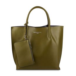 Victor & Hugo Paris Leder-Schultertasche "Lava" in Khaki - (B)32 x (H)32 x (T)10 cm - 74% | Damen-taschen