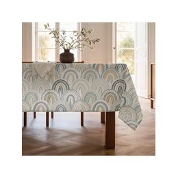 Mint Rugs Tischdecke "Nordic Margot" in Wei&szlig;/ Beige/ Blau - 65% | Gr&ouml;&szlig;e 155x250 cm |