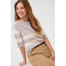 Culture Wollpullover in Grau/ Wei&szlig; - 60% | Gr&ouml;&szlig;e XL | Damen-pullover-cardigans