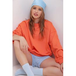 Trend Alacati Sweatshirt in Orange - 59% | Gr&ouml;&szlig;e M | Damen-sweatshirts-jacken