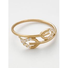 OR &Eacute;CLAT Gold-Ring "Amy" mit Edelsteinen - 78% | Gr&ouml;&szlig;e 58 | Schmuck