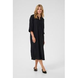 Kaffe Leinen-Kleid in Schwarz - 55% | Gr&ouml;&szlig;e S/M | Damen-kleider