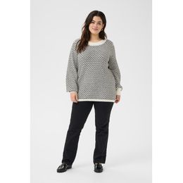 Kaffe curve Pullover in Wei&szlig;/ Schwarz - 53% | Gr&ouml;&szlig;e M | Damen-pullover-cardigans