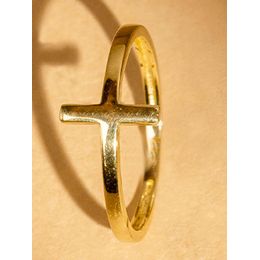 L instant d Or Gold-Ring "Croix" - 78% | Gr&ouml;&szlig;e 56 | Schmuck