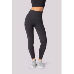 Spaio Trainingsleggings "Base" in Anthrazit - 58% | Gr&ouml;&szlig;e S/M | Damen-sporthosen