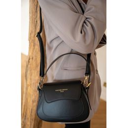 Victor & Hugo Paris Leder-Henkeltasche "Laura" in Schwarz - (B)23 x (H)18 x (T)9 cm - 69% | Damen-taschen