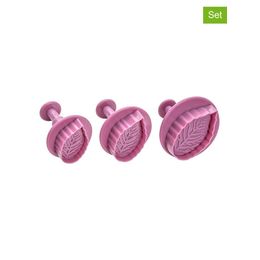 Zenker 3er-Set: Fondant-Ausstecher ''Blatt'' in Pink - 11% | Kuechenhelfer