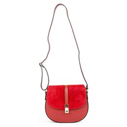 Victor & Hugo Paris Leder-Umh&auml;ngetasche "Rhea" in Rot - (B)24 x (H)19 x (T)6 cm - 75% | Damen-taschen