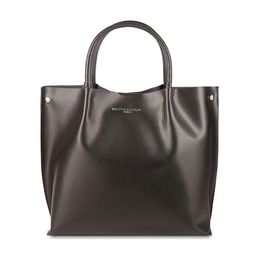 Victor & Hugo Paris Leder-Henkeltasche "Lava" in Schwarz - (B)32 x (H)32 x (T)10 cm - 75% | Damen-taschen