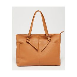 Victor & Hugo Paris Leder-Schultertasche "Ly" in Camel - (B)19 x (H)17 x (T)6 cm - 69% | Damen-taschen