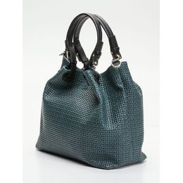 Victor & Hugo Paris Leder-Schultertasche "Reina" in Dunkelgr&uuml;n - (B)33 x (H)31 x (T)16 cm - 72% | Damen-taschen