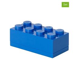 Lego 3er-Set: Aufbewahrungsboxen "Mini 8" in Dunkelblau - (B)9,2 x (H)4,3 x (T)4,6 cm - 28% | Kisten-koerbe