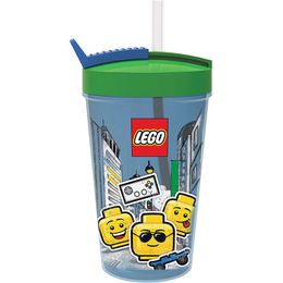 Lego Trinkbecher "Iconic - Boy" in Blau/ Gr&uuml;n - 500 ml - 16% | Kinder-austruestung-accessoires