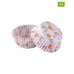 Zenker 2er-Set: Muffin-Papierf&ouml;rmchen ''Regenbogen'' in Wei&szlig;/ Bunt - 2x 50 St&uuml;ck - 16% | Kuechenhelfer