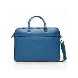 Victor & Hugo Paris Leder-Aktentasche "Antonio" in Blau - (B)41 x (H)29,5 x (T)8,5 cm - 75% | Herrentaschen